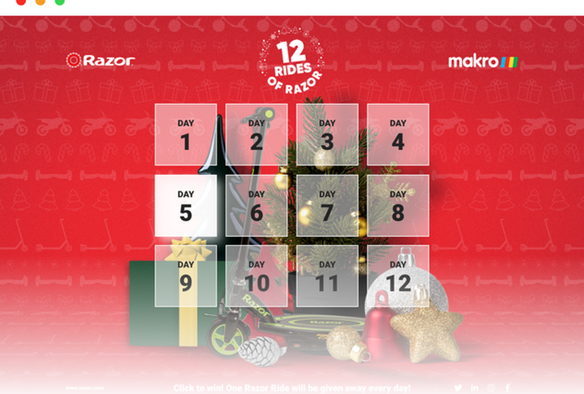 Razor USA | Advent Calendar Online, Client Portfolio